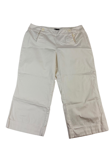 New York & Company Women's Stretch Pull-on Sailor Capris White 10 | eBay