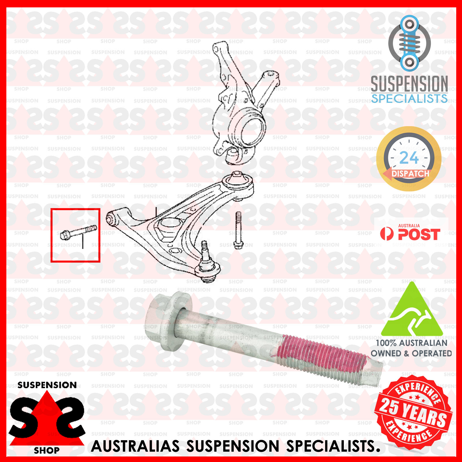 Fastening Bolt, Control Arm Suit TOYOTA Prius Saloon (_W1_) 1.5 Hybrid ...