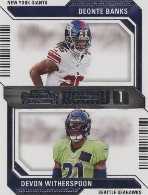 2023 Panini Contenders - Round Numbers Devon Witherspoon, Deonte Banks ...