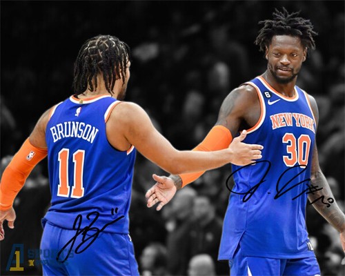 Jalen Brunson Julius Randle New York Knicks Signed Photo Autograph ...