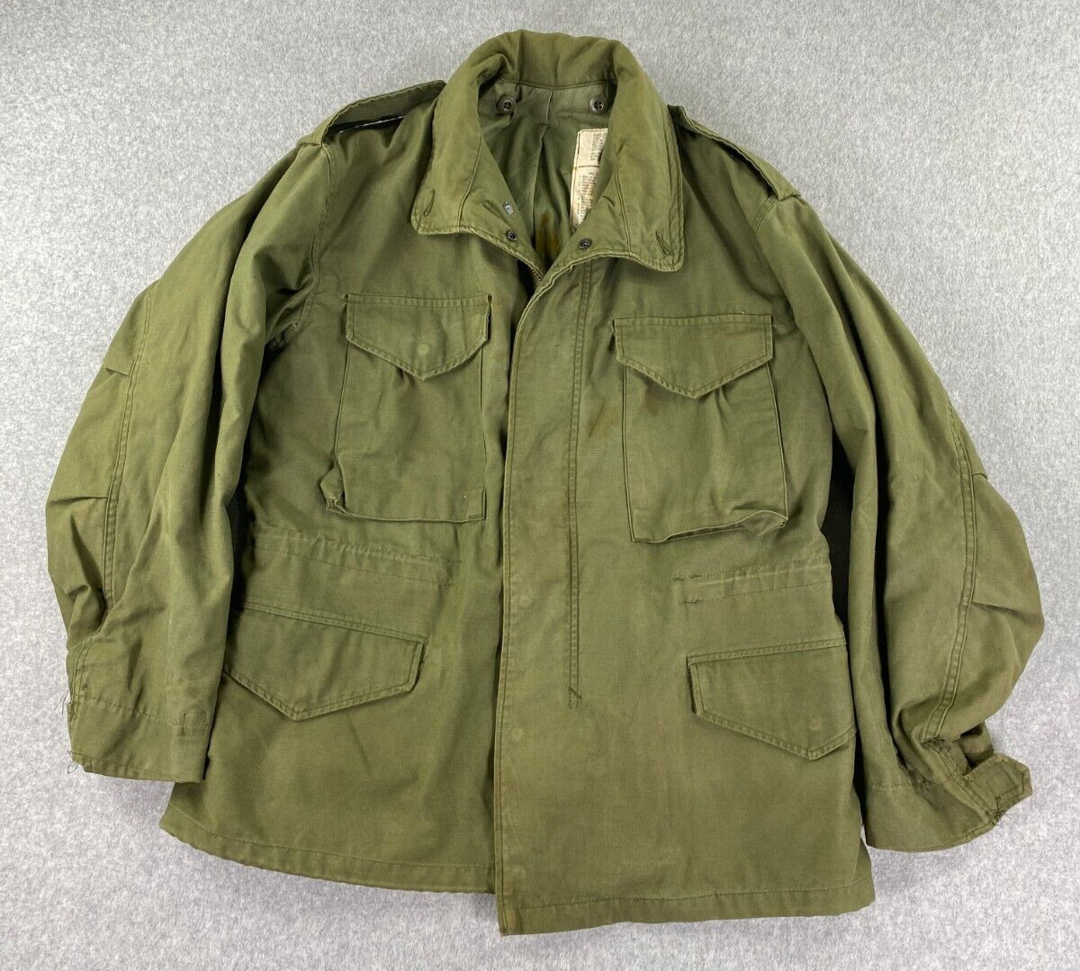 Vintage M-65 OG-107 US Military Medium Field Jacket W… - Gem