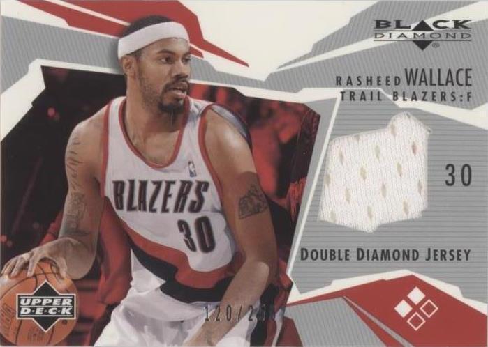 2003-04 Upper Deck Black Diamond - Diamond Jersey Rasheed Wallace #BD2-RW Double /250 (MEM) for ...