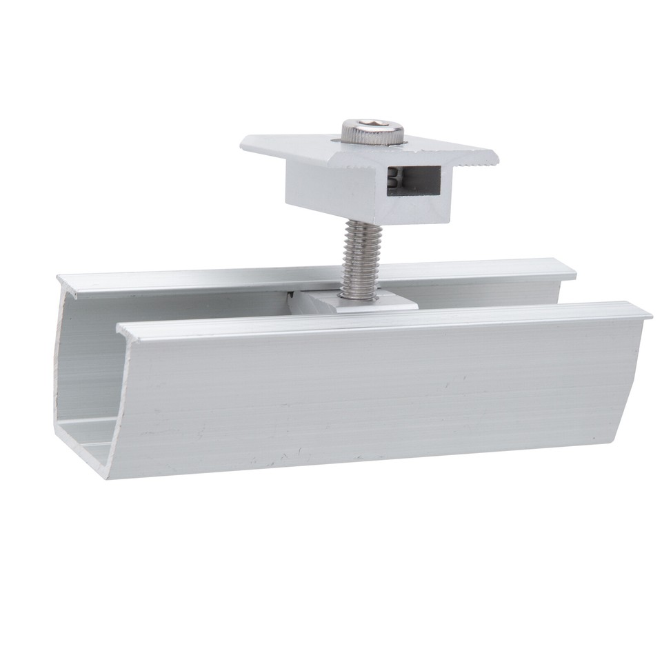 Solar Panel Mounting Rail Brackets Connector Kit for Metal/Tin/Flat ...