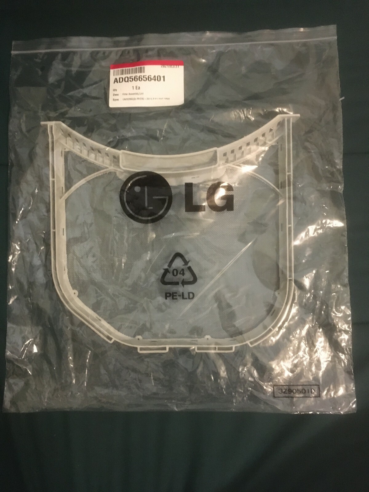 Genuine OEM LG ADQ56656401 Dryer Lint Screen Filter DLG2702V DLEX3001W ...