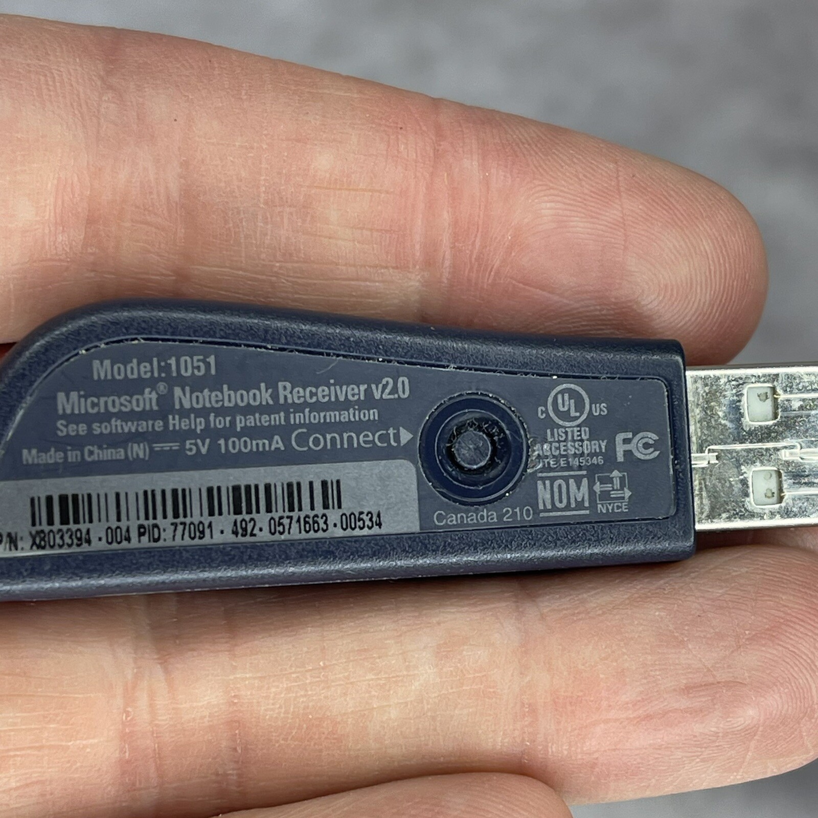 Microsoft Notebook Receiver V2 0 Model 1051 USB Dongle For Wireless Microsoft Notebook Receiver V2 0 Model 1051 USB Dongle For Wireless