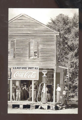 REAL PHOTO SPROTT ALABAMA U.S. POST OFFICE GAS STATION COCA COLA ...