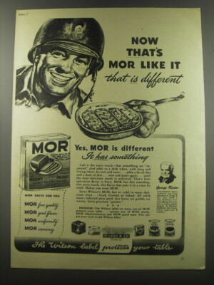 1944 Wilson Mor Meat Ad - Now that's Mor like it that is different | eBay