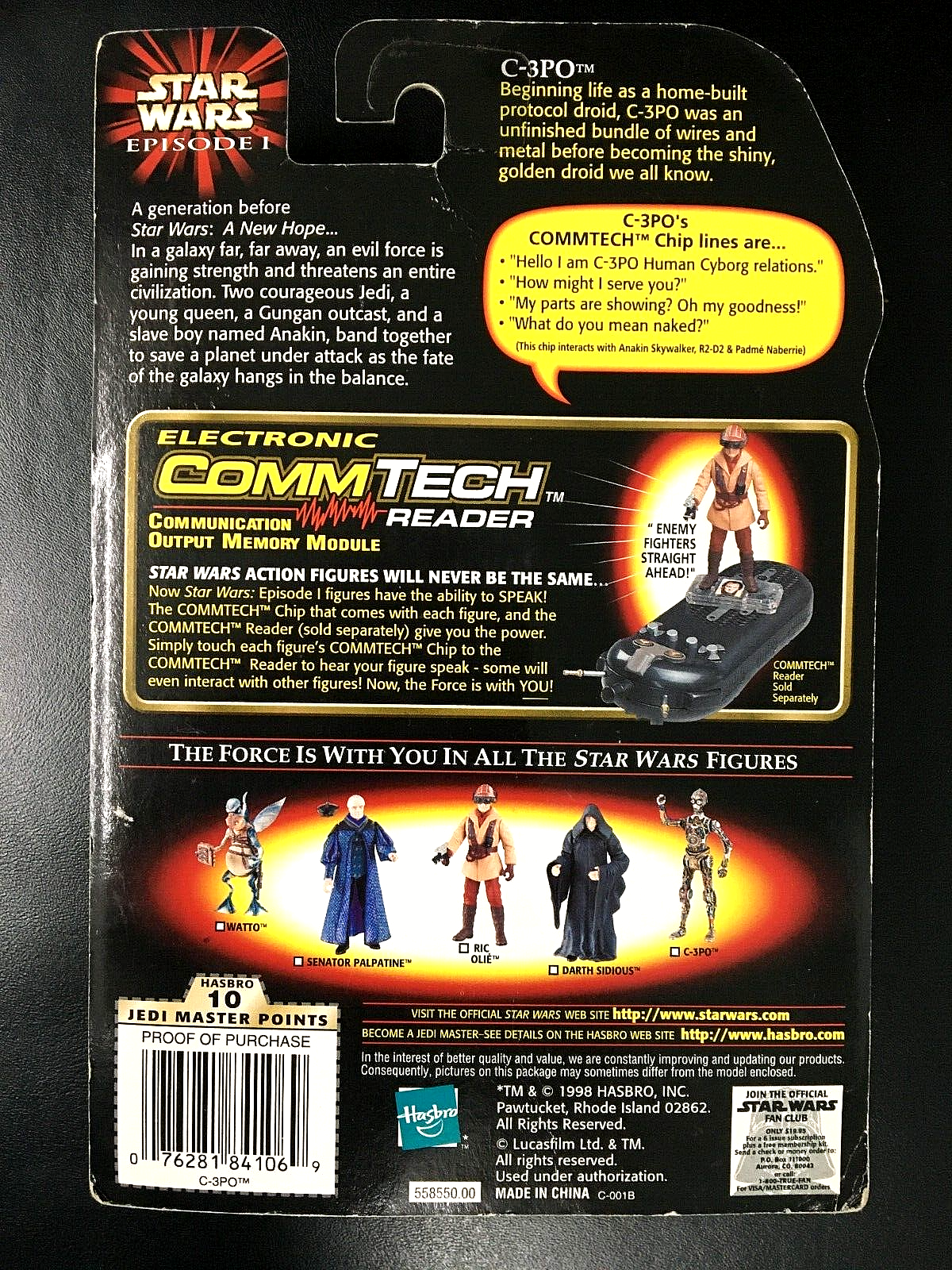 Star Wars: The Phantom Menace Episode I C-3PO Action Figure w Commtech ...