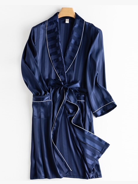 2nd item ship FREE Men Robe Satin Silk Robe Satin Spa Gown Silk Pajamas ...