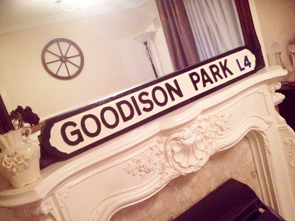 Goodison Park Old Fashioned Everton Wood Football Vintage Street Sign ...
