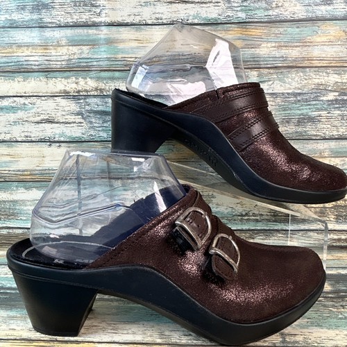 Romika Womens 8.5-9 Clogs Mules Metallic Leather Dress Work Formal ...