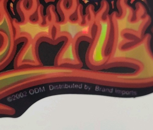 Y2K Hottie Devil Girl Vending Machine Sticker Foil 3" 2002 ODM Sexy ...