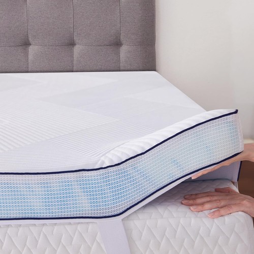 USA Full Size Memory Foam Mattress Topper 3 In With Removable Soft ...