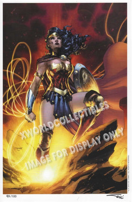 WONDER WOMAN ART PRINT SDCC 2016 JIM LEE & SIGNED ALEX SINCLAIR LIMITED ...