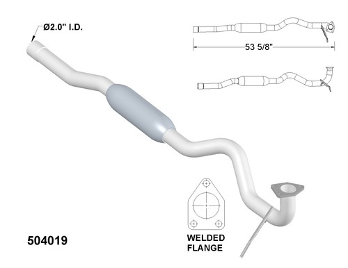 Center Exhaust and Tail Pipes for 2021 Mitsubishi RVR LE 2.0L L4 GAS ...