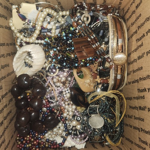 10+ LBS Vintage To Now CRAFT JUNK SCRAP Jewelry Lot Harvest Repurpose ...