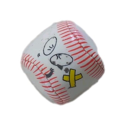 Vintage hackey sack footbag, baseball stitching, beat up face graphic ...
