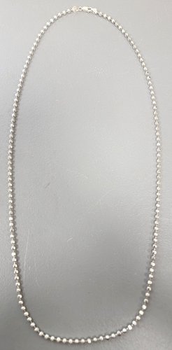 Milor Designer 925 Sterling Silver 30" Beaded Necklace 30.5 Grams (Pre ...