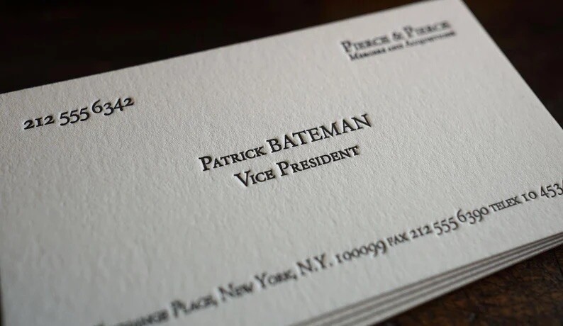 Patrick Bateman Business Card