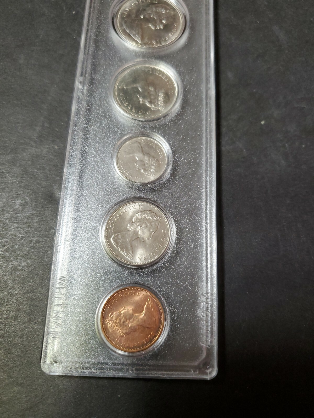 1971 CANADA 6 COIN UNC SET With MANITOBA Dollar in whitman aurora ...