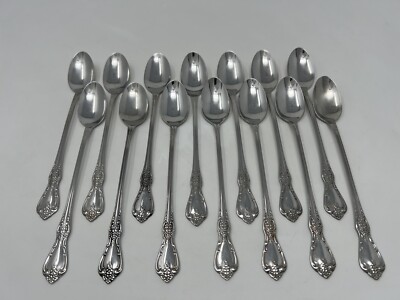 14 Oneida Distinction Deluxe Kennett Square Iced Tea / Sundae Spoons ...