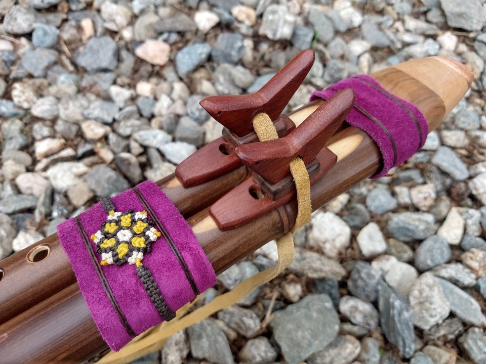 Native American Double Drone Flute in C 432 - 440 Hz | eBay