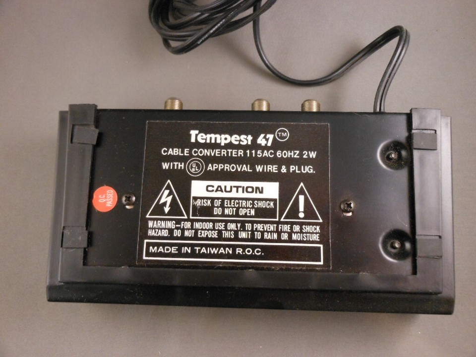 Tempest Universal VHF to UHF 47 Channel Converter Cable Box w ...