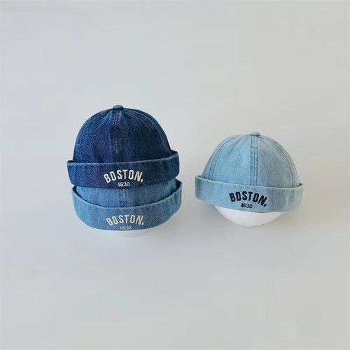 Summer Melon Cap Washed Denim Kids Docker Caps For Infant Boy Girl | eBay