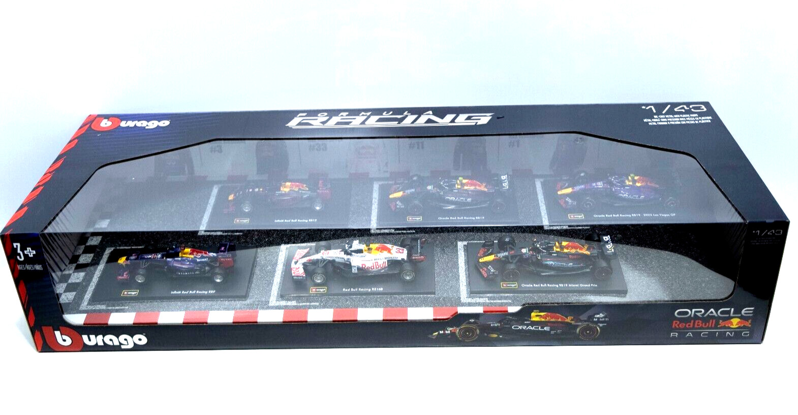 Bburago Formula 1 Racing Diecast 1:43 6-Pack - Oracle Red Bull F1 Racing