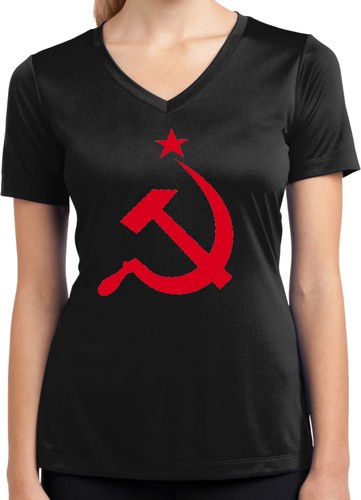 Buy Cool Shirts Ladies Soviet Union Tee Red Hammer and Sickle Dry ...