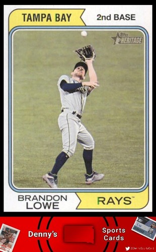 2023 Topps Heritage #253 Brandon Lowe Tampa Bay Rays Baseball Card | eBay