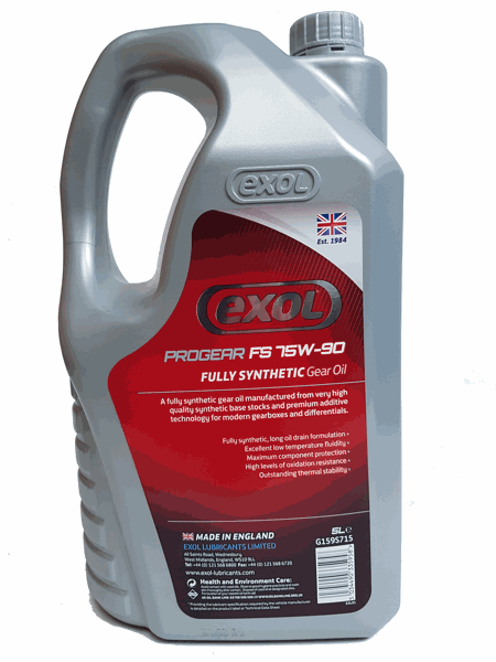 EXOL PROGEAR PREMIUM FULLY SYNTHETIC 75W90 GEAR OIL API GL5, 5 LITRE ...