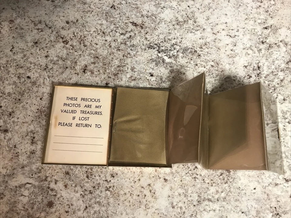 Metal Our Family Pocket Photo Album Business or Credit Cards D5 Vintage ...