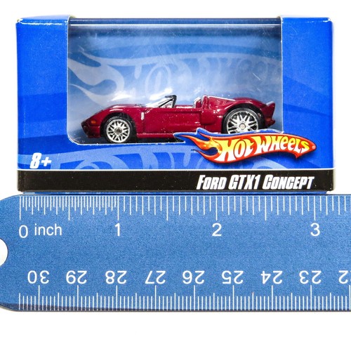 Hot Wheels Ford GTX1 Concept Red 1:87 Scale DieCast w Display Case 2007 ...