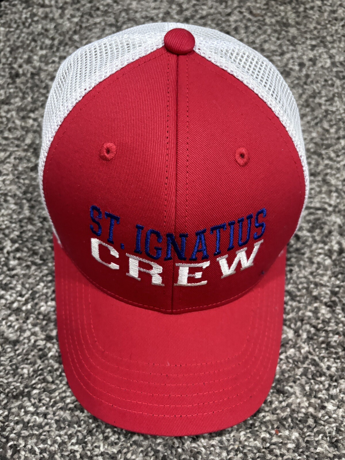 ST IGNATIUS CREW CAP RED WITH WHITE MESH VERY GOOD CO… - Gem