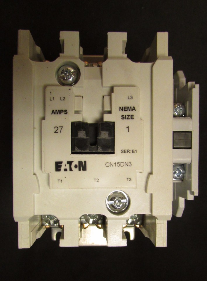 EATON CUTLER HAMMER CN15DN3TB 24 volt 3 Pole 27 Amp CN15DN3 Size 1 ...