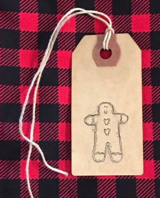 25 Small GINGERBREAD COOKIE CHRISTMAS Primitive Coffee Stained Gift ...