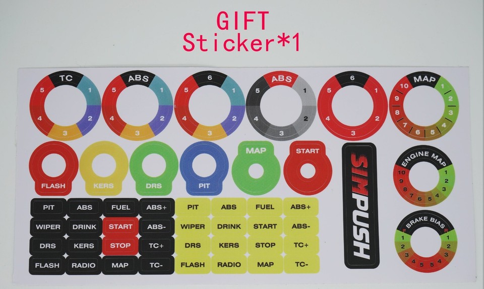 SIMPUSH GT F1 Wheel Mod For Fanatec Podium Button Module Endurance | eBay