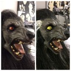 Werewolf Mask Realistic Black Moon Creepy Latex Creature Adult With ...
