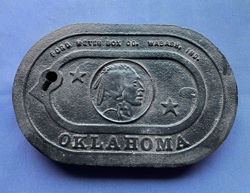 Ford Meter Box Co. Wabash, Ind. Indian Head Cast Iron Meter Box Water ...