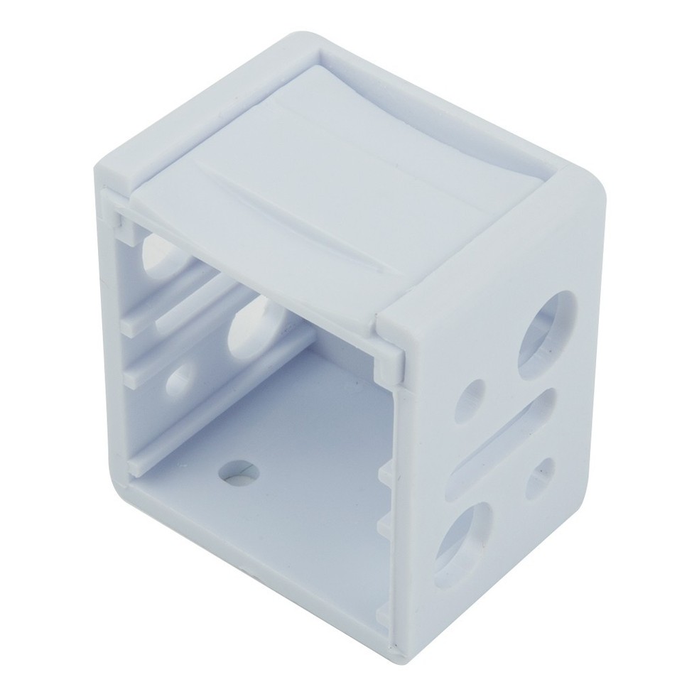 4Pcs White-Blind Brackets Low Profile Box Mounting Bracket Head Track ...