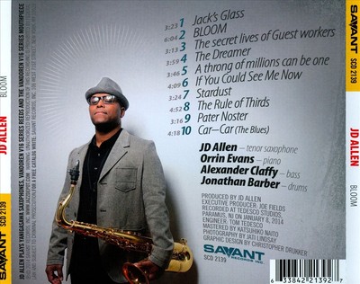 JD ALLEN (SAX) - BLOOM NEW CD 633842213927| eBay