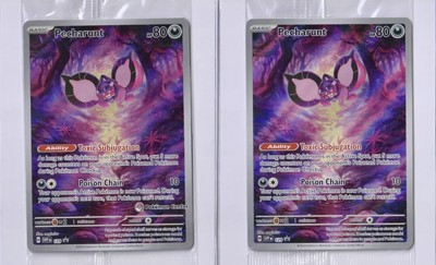 Shrouded Fable Pecharunt Pokemon Center Stamped & Regular Promo Card ...