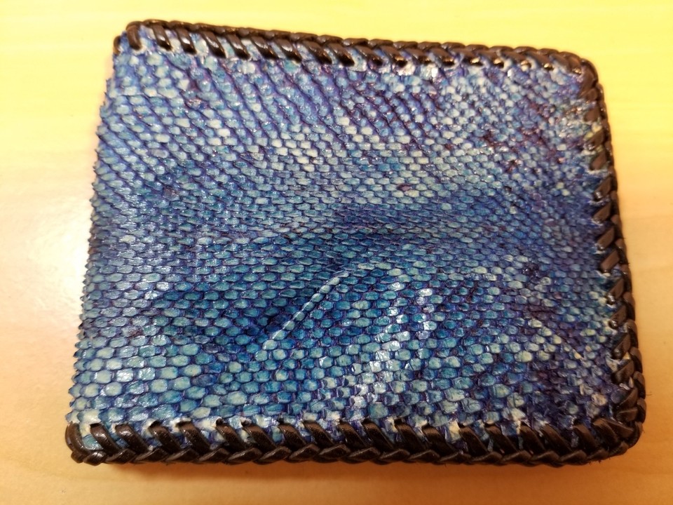 Burmese Python SNAKE skin Wallet bi-Fold Men Billfold Original Slim ...