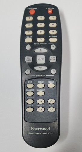Sherwood Remote Control RC-107 Receiver OEM TESTED RTRX4109, RC107 ...