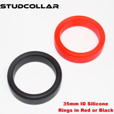 STUDCOLLAR-SILICONE-INDIVIDUAL-Strong Red or Black Rubber Penis Ring | eBay