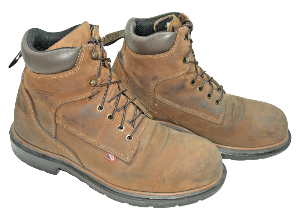 Sz 11 D RED WING 4215 Men's Work Safety Toe Boots Brown Leather STEEL ...