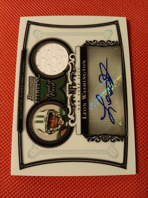 2006 LEON WASHINGTON STERLING AUTOGRAPHED AUTO ROOKIE PATCH CARD #BS ...