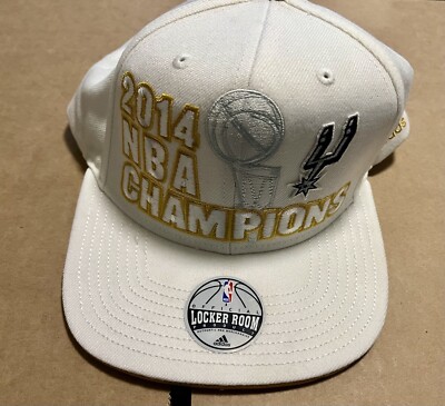 San Antonio Spurs 2014 NBA Champions Adidas White Locker Room Snapback ...