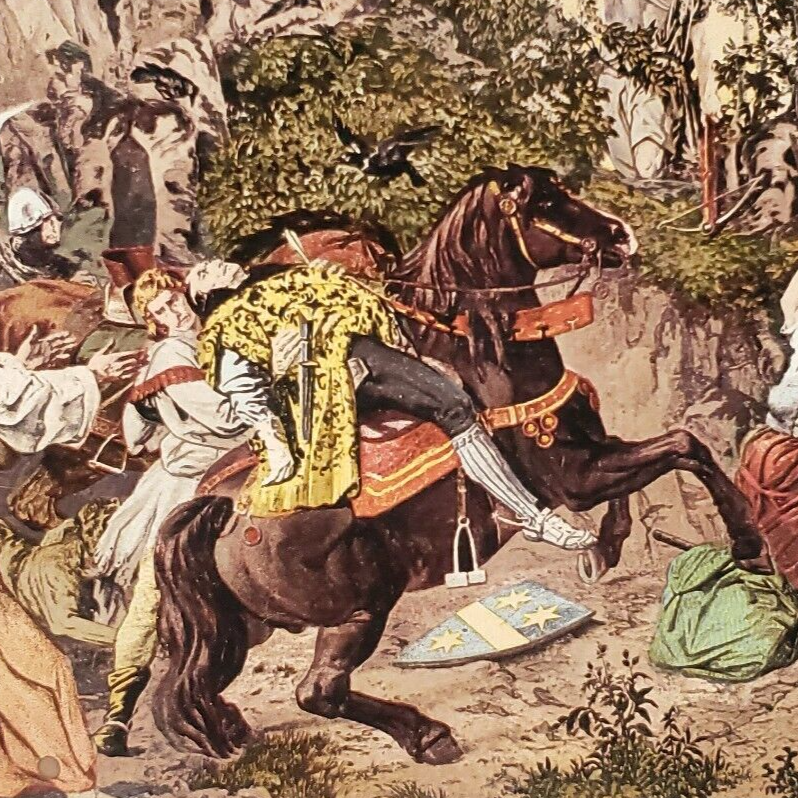 William Tell Hermann Assassination Postcard c1910 Albrecht Gessler ...